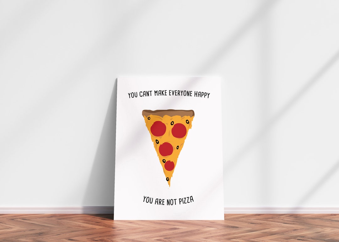PIZZA DIGITAL PRINT - Funny Wall Art, Pizza Art, Pizza Wall Artprint ...