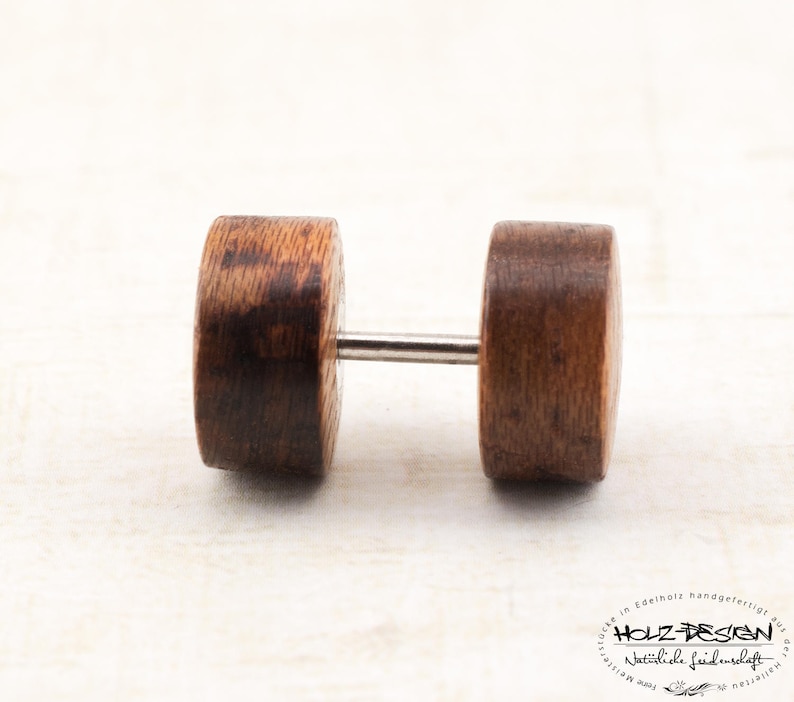 Fake Plug Earrings Wooden Fake Plugs Faux Gauge Plug 8 - Etsy
