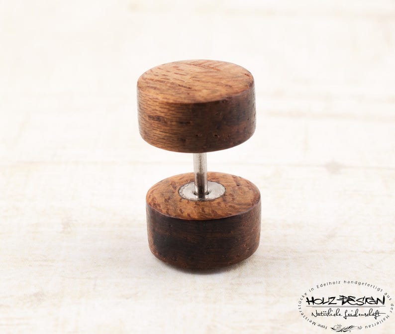 Fake Plug Earrings Wooden Fake Plugs Faux Gauge Plug 8 - Etsy
