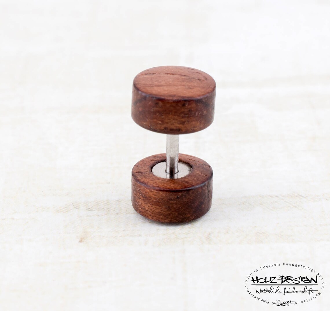 Fake Plug aus Holz Holz Fake Plug schraubbar Illusion - Etsy.de