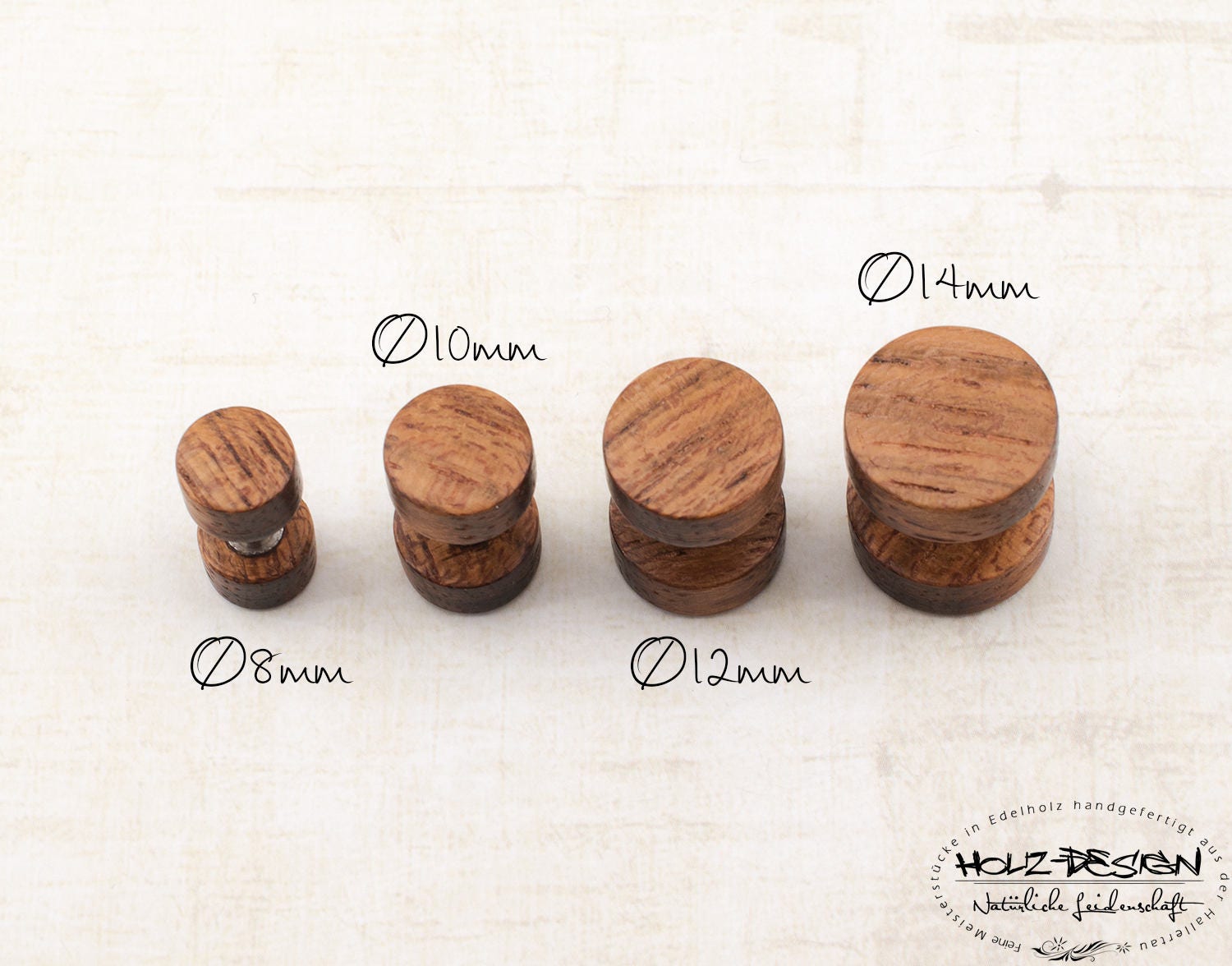 Fake Plug aus Holz | Holz Fake Plug - schraubbar | Illusion Holz Fake ...