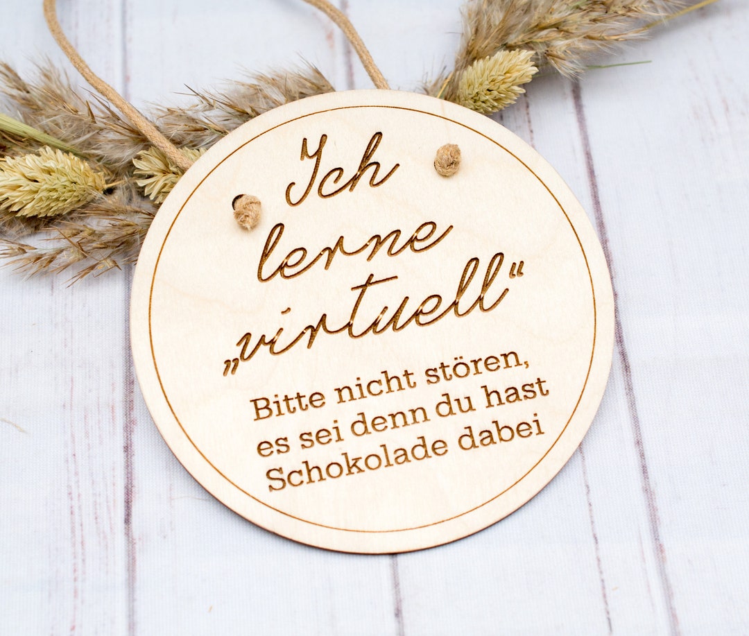 Door Sign Do Not Disturb Door Hanger i'm Learning Virtually Pendant ...