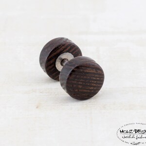 Fake Plug Earrings | Wooden Fake Plugs | Faux Gauge Plug 8, 10, 12 ...