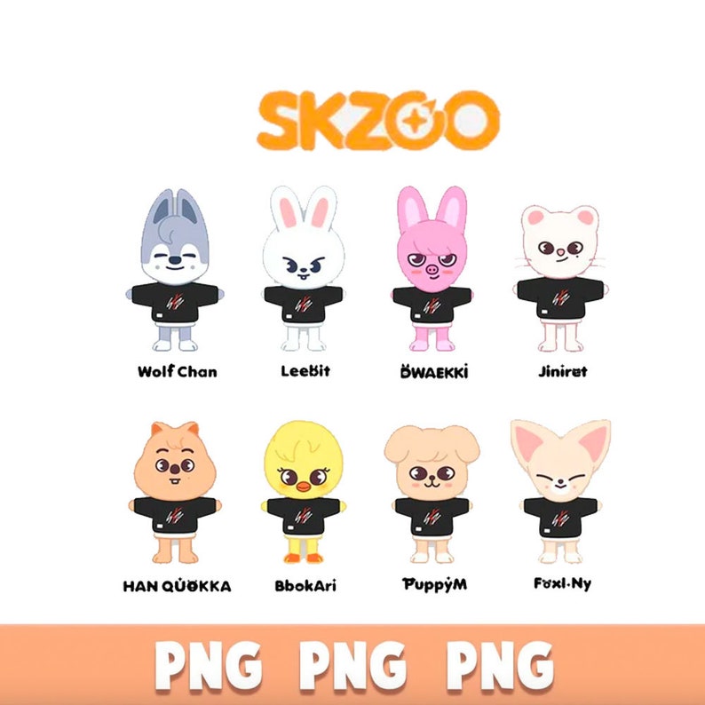 Stray Kids Skzoo Characters PNG Felix Stray Kids Stray Kids - Etsy ...