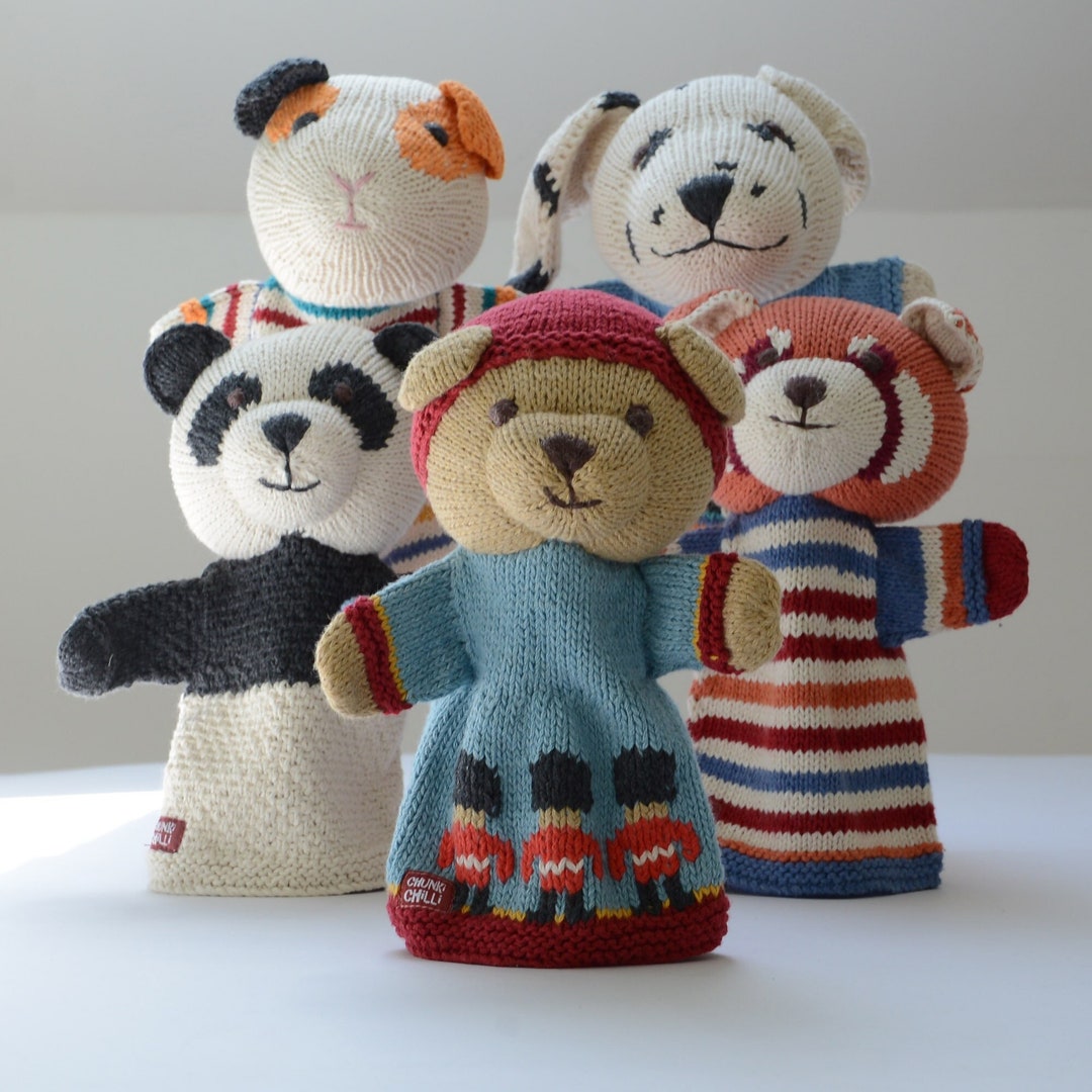 Hand Puppets Hand Knitted in Organic Cotton - Etsy