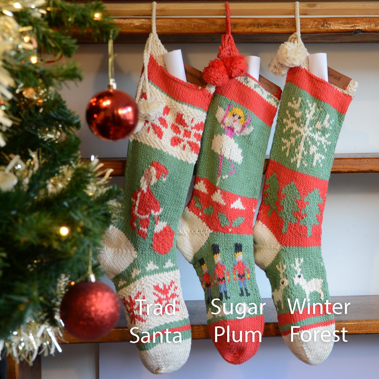 Personalized Traditional Christmas Stocking Hand Knit - Etsy