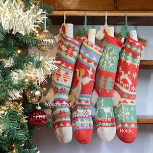 Personalized Traditional Christmas Stocking - Hand Knit - Etsy