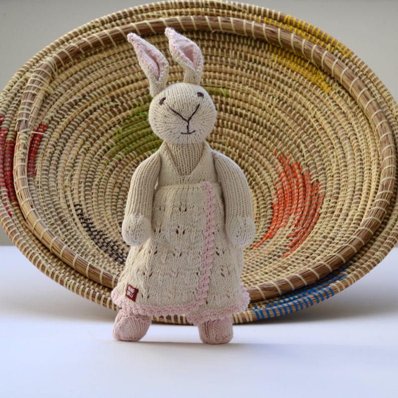 Set of Hand Knitted Rabbit Mother and Baby Soft Toys - Etsy UK