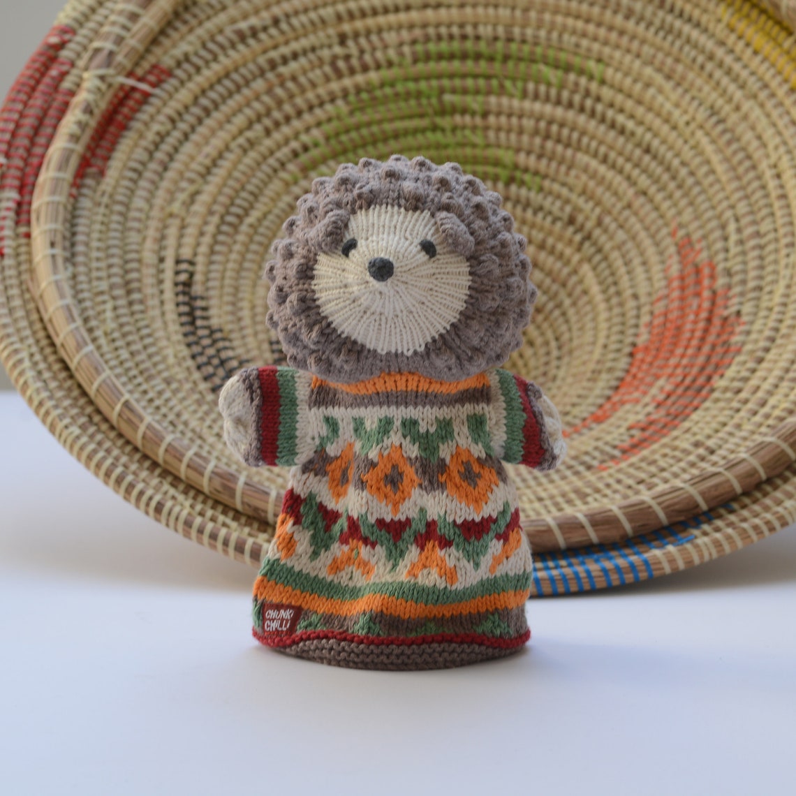 Hand Knitted Hand Puppet in Organic Cotton - Etsy