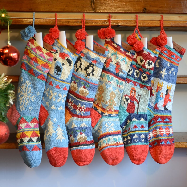 Personalized Traditional Christmas Stocking - Hand Knit 2 - Etsy