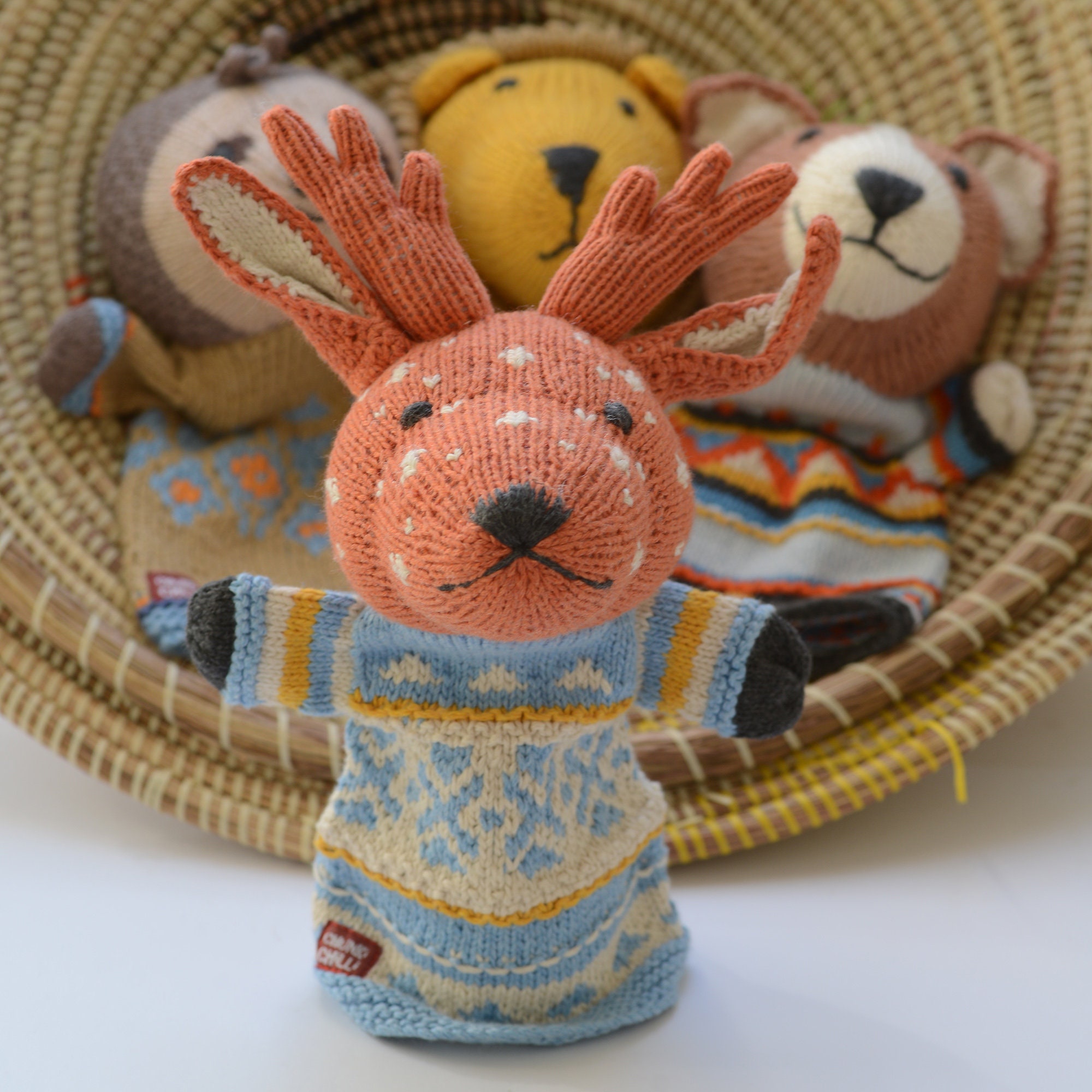 Hand Knitted Puppets in Organic Cotton - Etsy