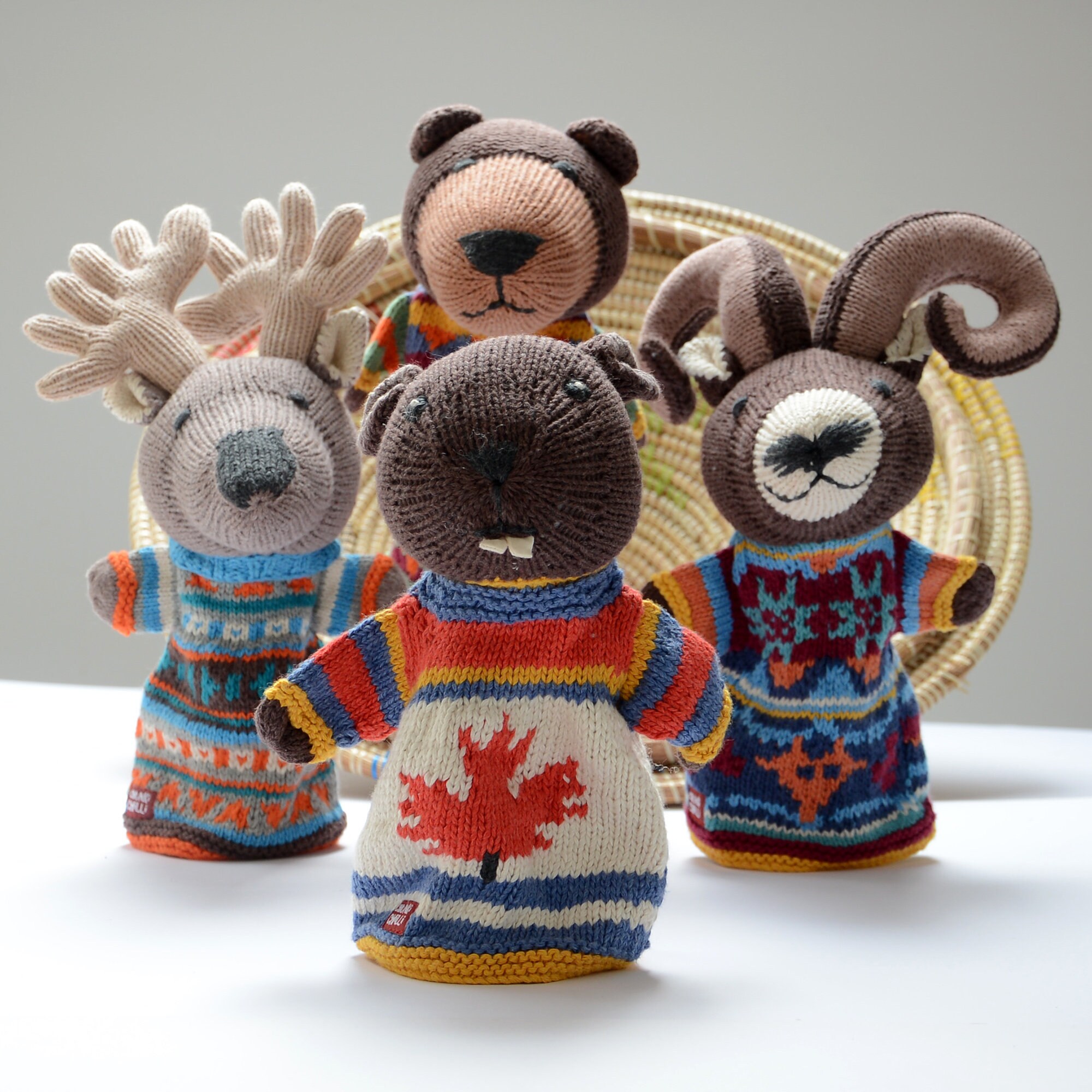 Hand Knitted Hand Puppets in Organic Cotton - Etsy