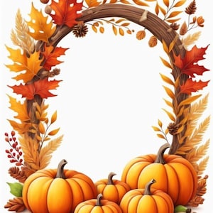 Pumpkin Arch 133x200 Counted Cross Stitch Pattern PDF for DMC Floss ...