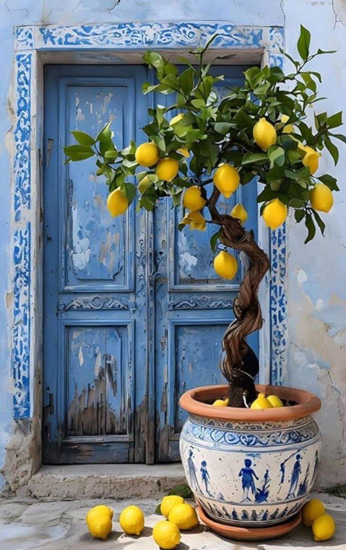 Lemon Tree Large Counted Cross Stitch Pattern PDF for DMC Floss, Thread ...