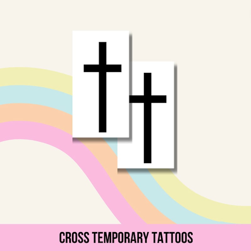 Temporary Tattoo Cross - Etsy