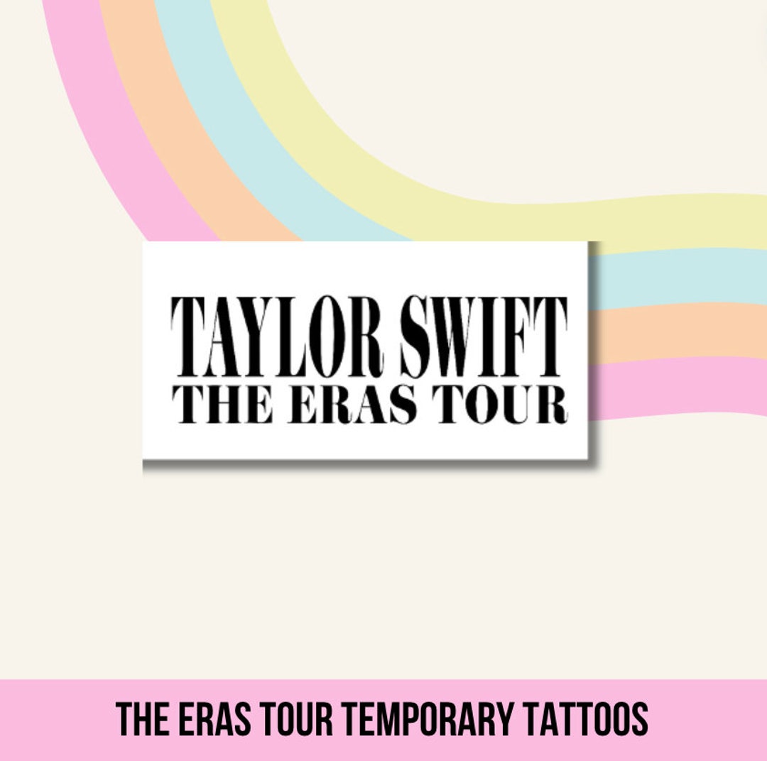 Taylor Swift Eras Tour Temporary Tattoo Eras Tour Logo Taylor Swift ...