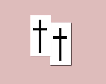 Cross Temporary Tattoo Tiny Cross Fake Tattoo - Etsy