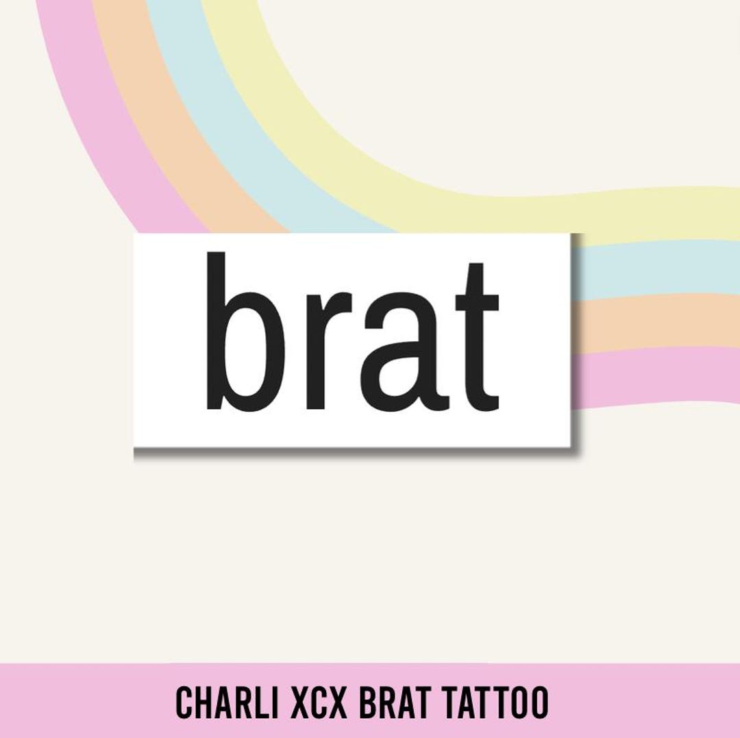Charli XCX Brat Tattoo Sweat Tour Temporary Tattoos - Etsy