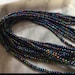 Nebula Ab Purple Blue Handmade Waist Bead Tie on 3mm Belly Bead ...