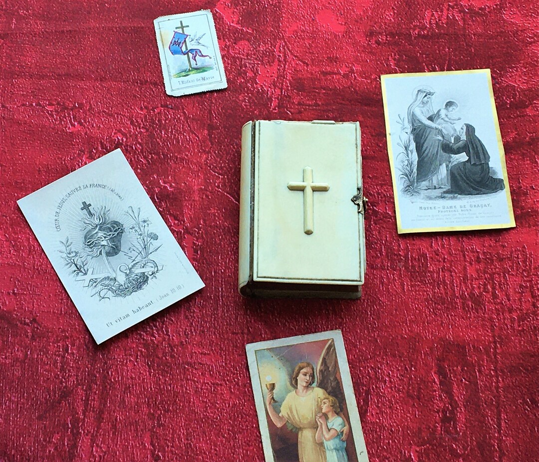 1859-roman Parishioner Vintage French Prayer Book, Missal, Bible With ...