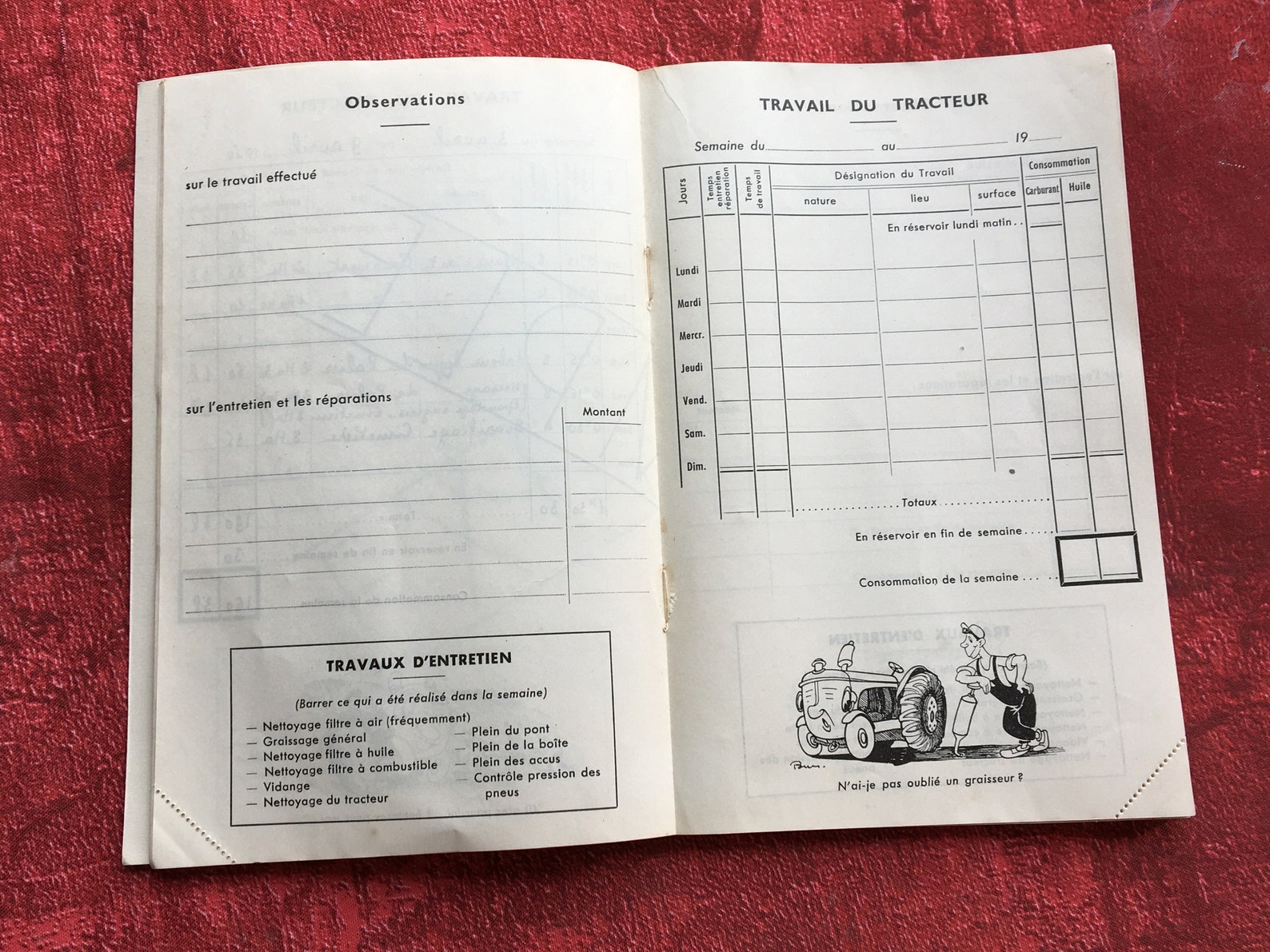 Shell Petrol Station Tractor Logbook-maintenance-use-observation-real ...