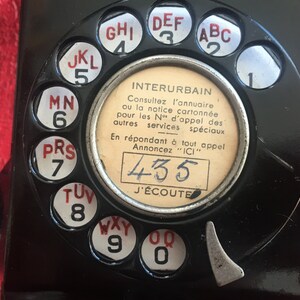 Rare Dring..! Vintage 1940 France-telephone in Bakelite Rotating Dial ...
