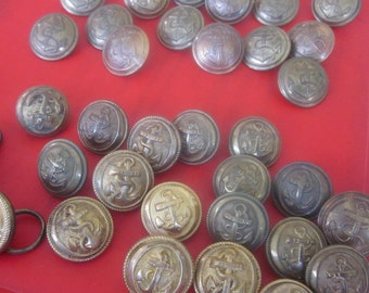 Navy uniform buttons | Etsy