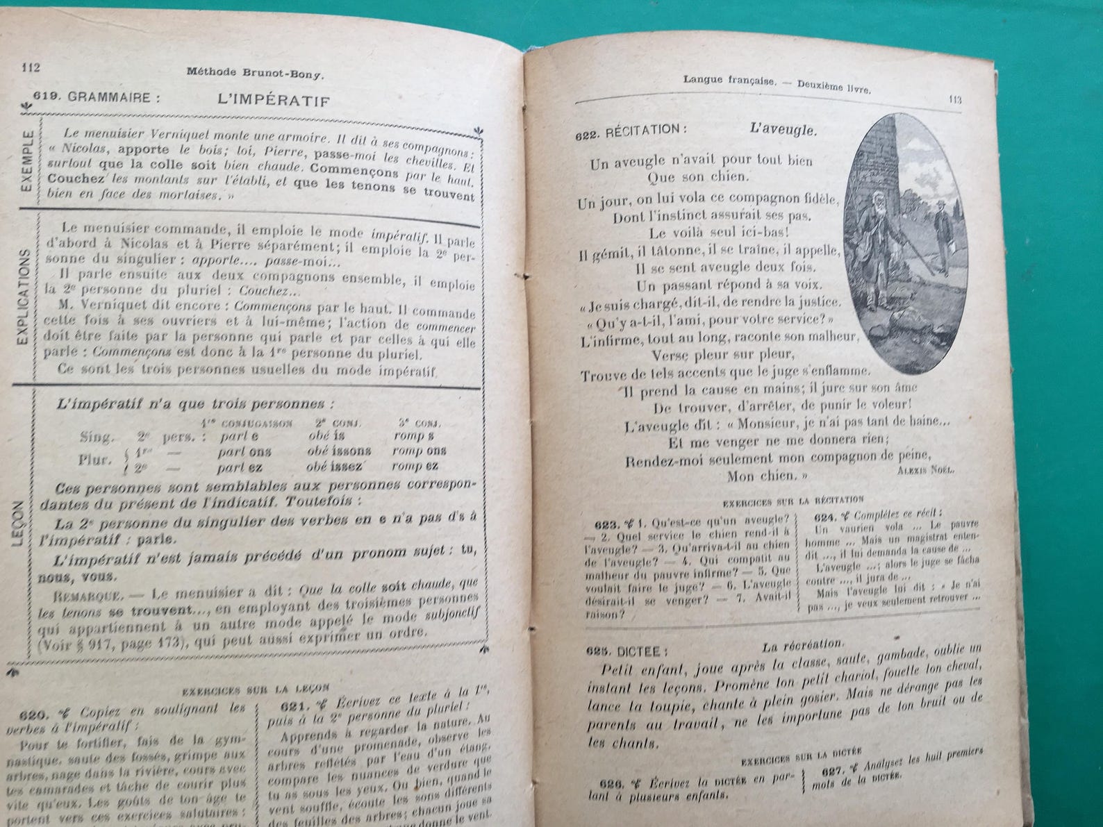 1912 School Book - French Language Method, French School Manual Armand ...