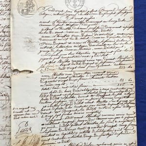 Manuscript Old Paper Saint-jean-sur-veyle 1849-jardin-pré-lieu Moulin ...