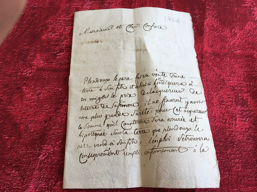 Manuscript -rare 1766-chateaurenard-france-prephilately: Precursor-old ...