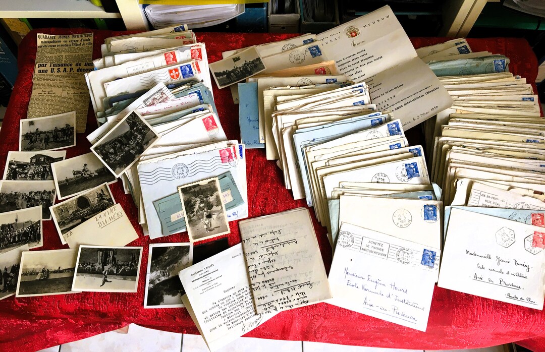 300 French Love Letters With Mail-manuscripts Correspondence Family+ ...