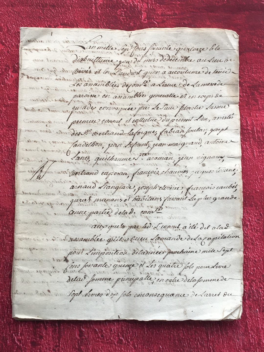 Rare 1774 / 1775 Manuscript Register France Account Book: State of the ...