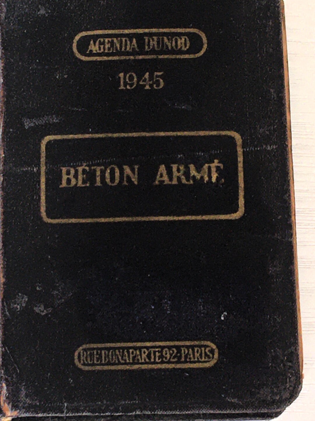 Dunod Diary Notebook Register 1945 Wwii-road Bonaparte Paris-reinforced ...