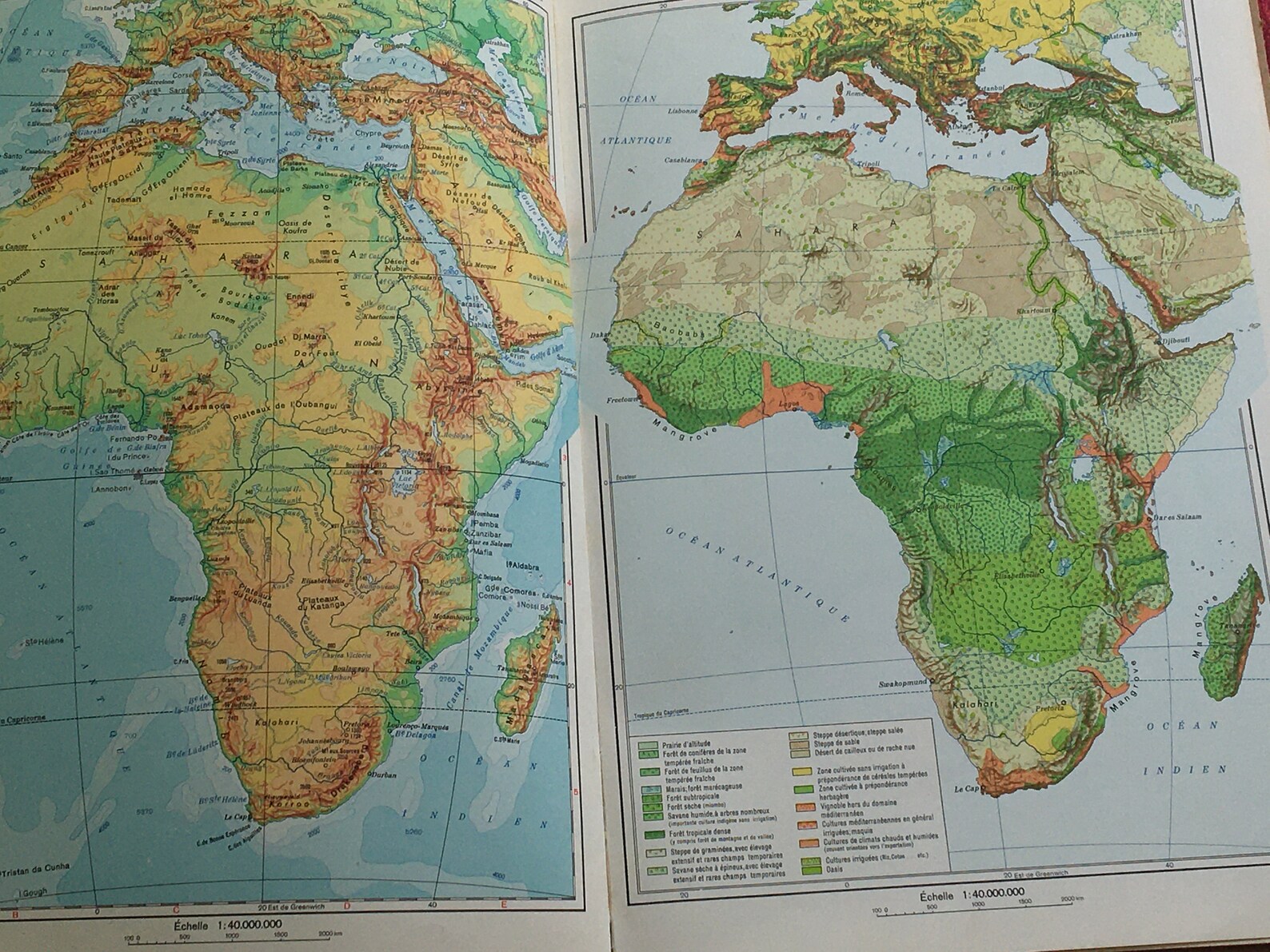 New General Atlas of France Edition Bordas 1959 World Geography ...