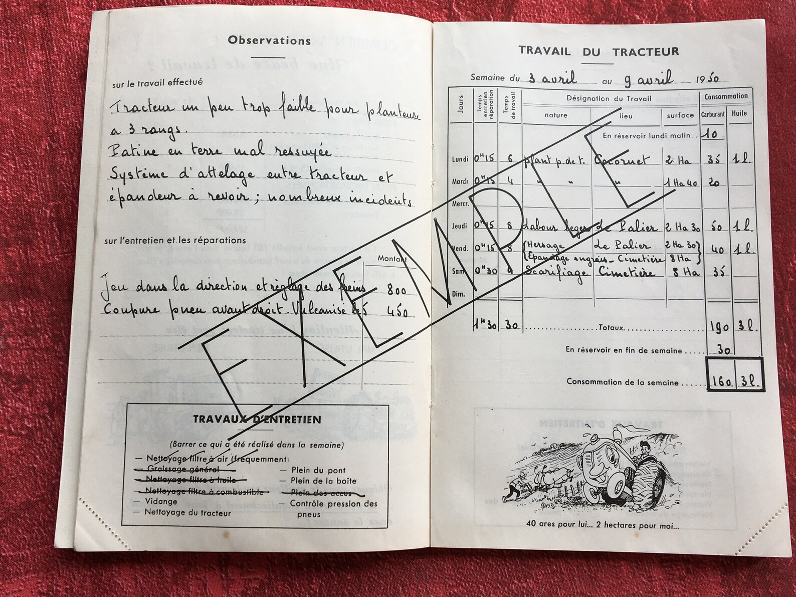 Shell Petrol Station Tractor Logbook-maintenance-use-observation-real ...