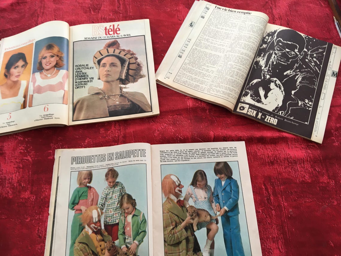 1973 Woman's French 3 Magazine Revue Bonne Soiree-mode-works-couture ...