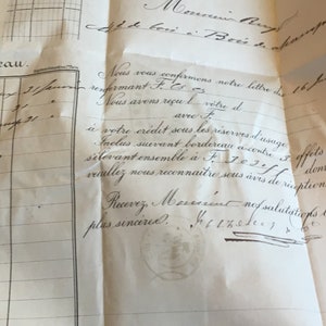 Antique French Folded Letters (1850 - 70s), Set of 5 With Post Stamps ...