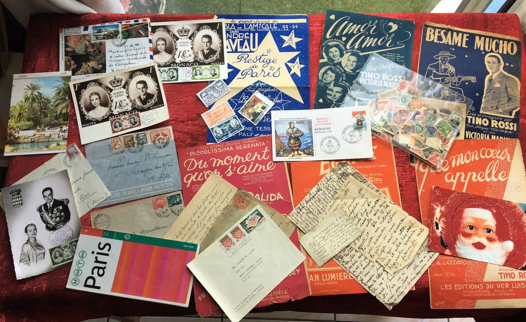 Antique French Scrapbooking Stunning Illustrated Letters Postcards ...