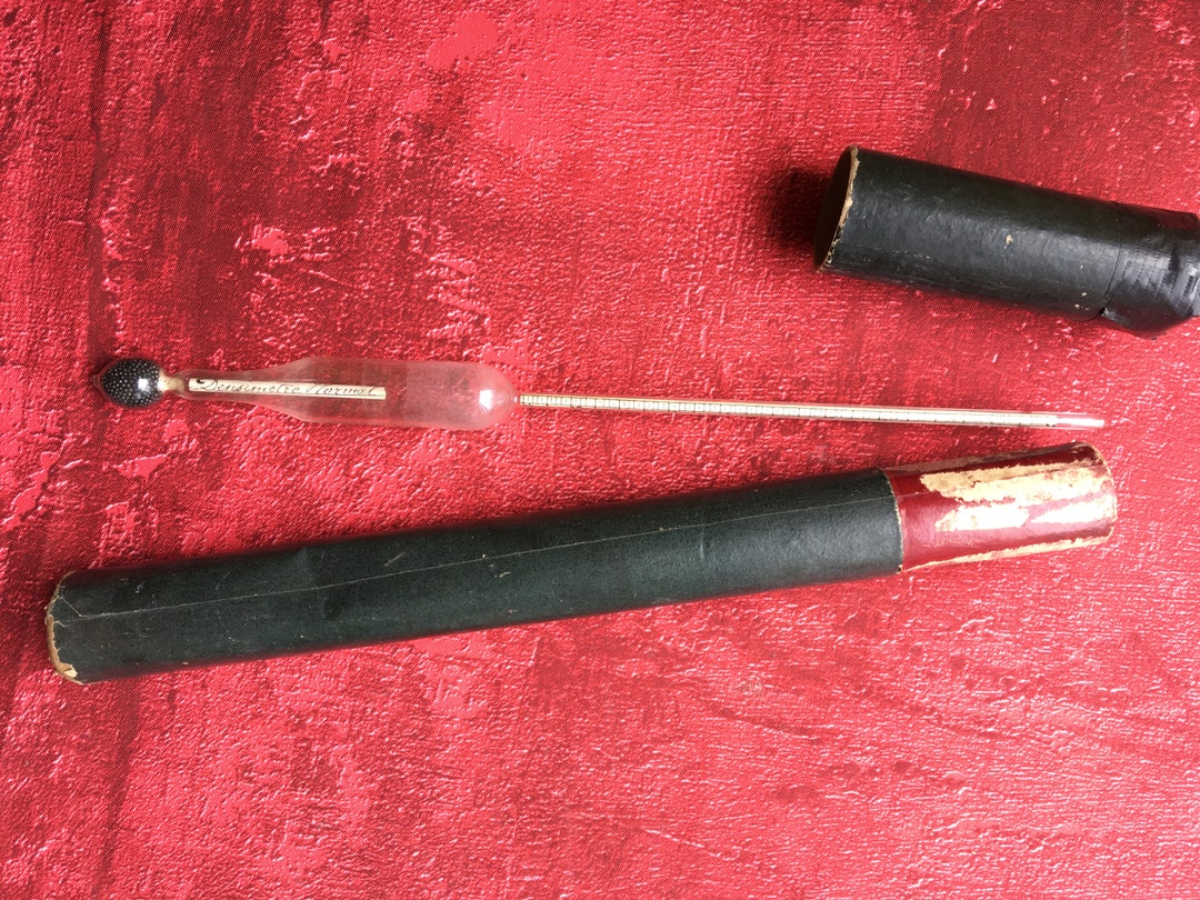 Sales French Vintage Old Hydrometer Densimetre Alcoholometer Army ...