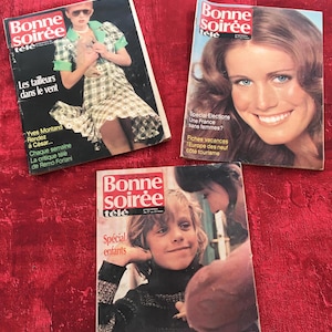 1973 Woman's French 3 Magazine Revue Bonne Soiree-mode-works-couture ...