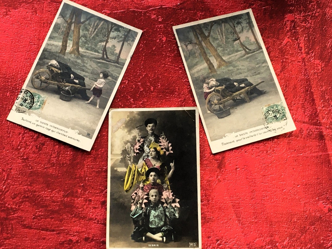 3 Superb Postcards Surrealist Scenes Surrealism From 1907 the Nap ...