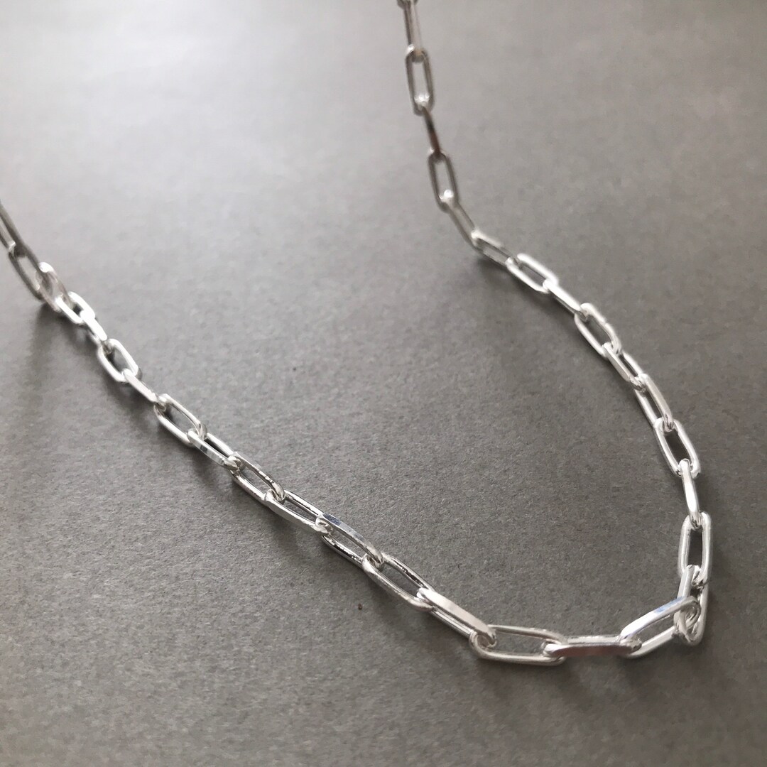 Paperclip Necklace Rectangle Link Necklace Layering Necklace Gift for ...