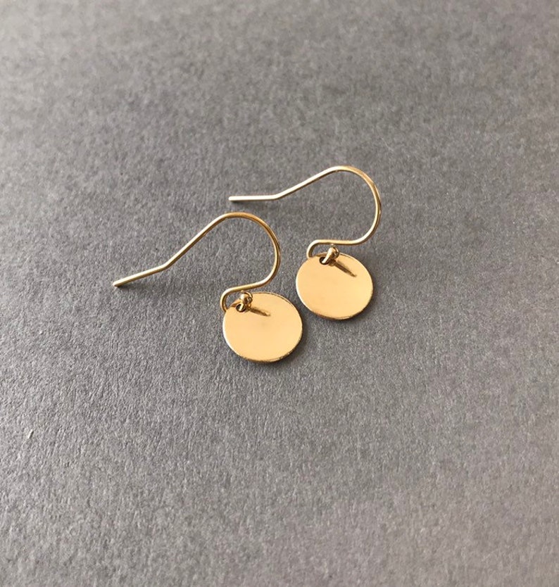Disc Earrings Dangle Earrings Circle Earrings Bridesmaid - Etsy