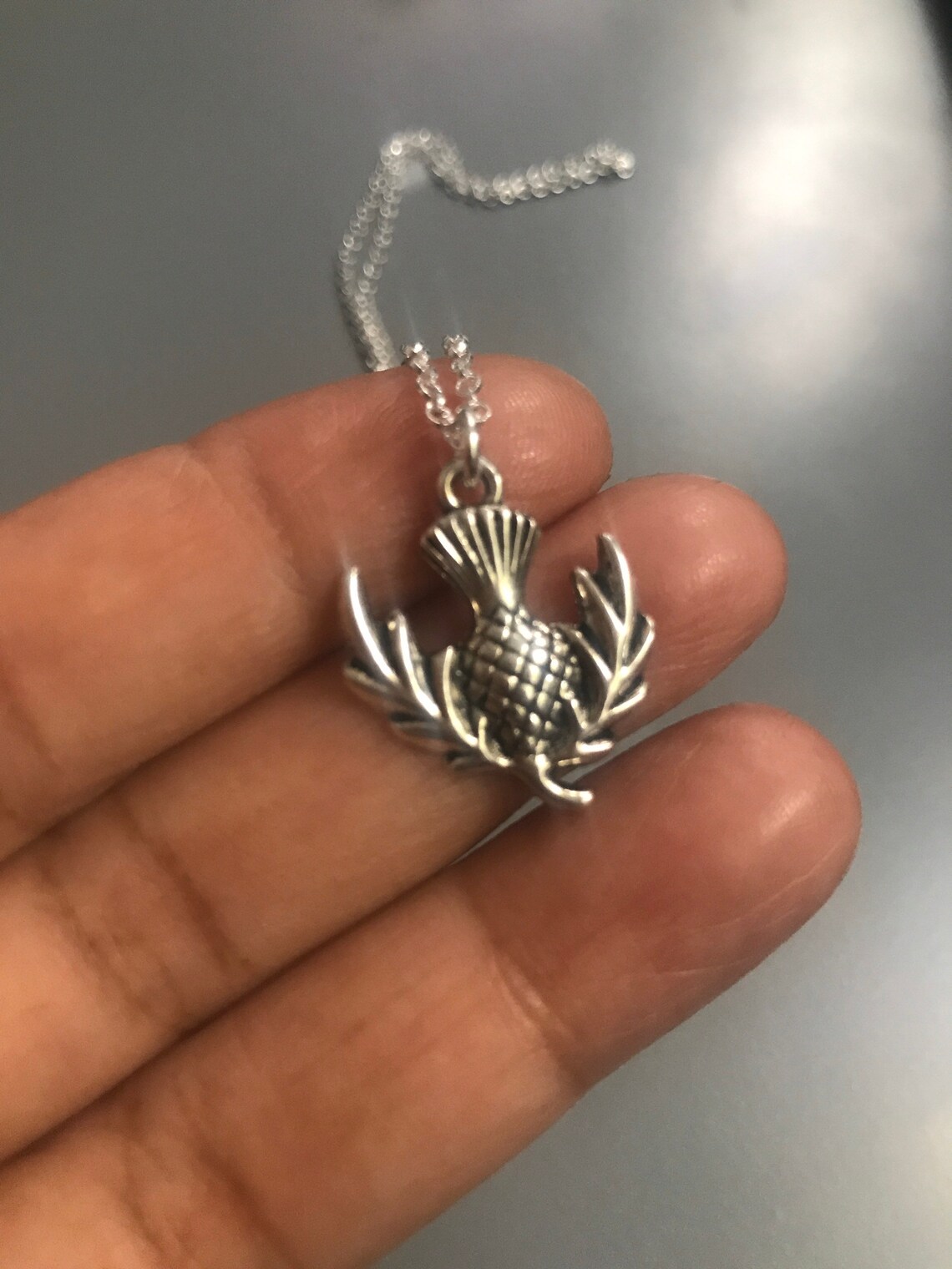 Scottish Thistle Necklace Thistle Necklace Birthday Gift For | Etsy