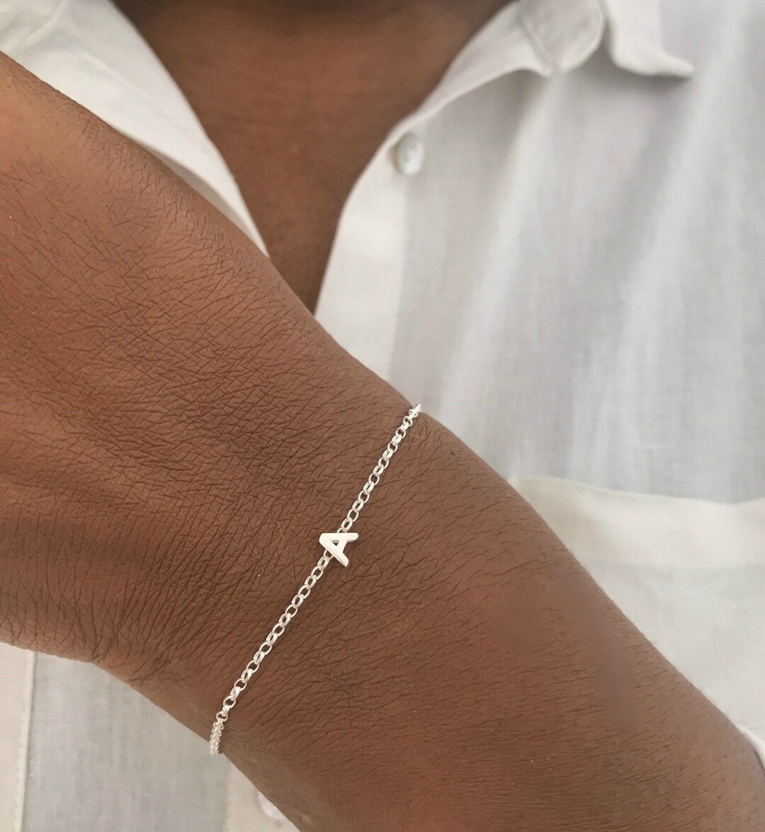 Initial Bracelet, Personalised Bracelet, Personalised Gift, Bridesmaid ...