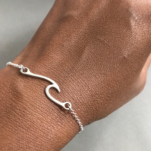 Wave Bracelet Silver Wave Bracelet Beach Gift Beach - Etsy