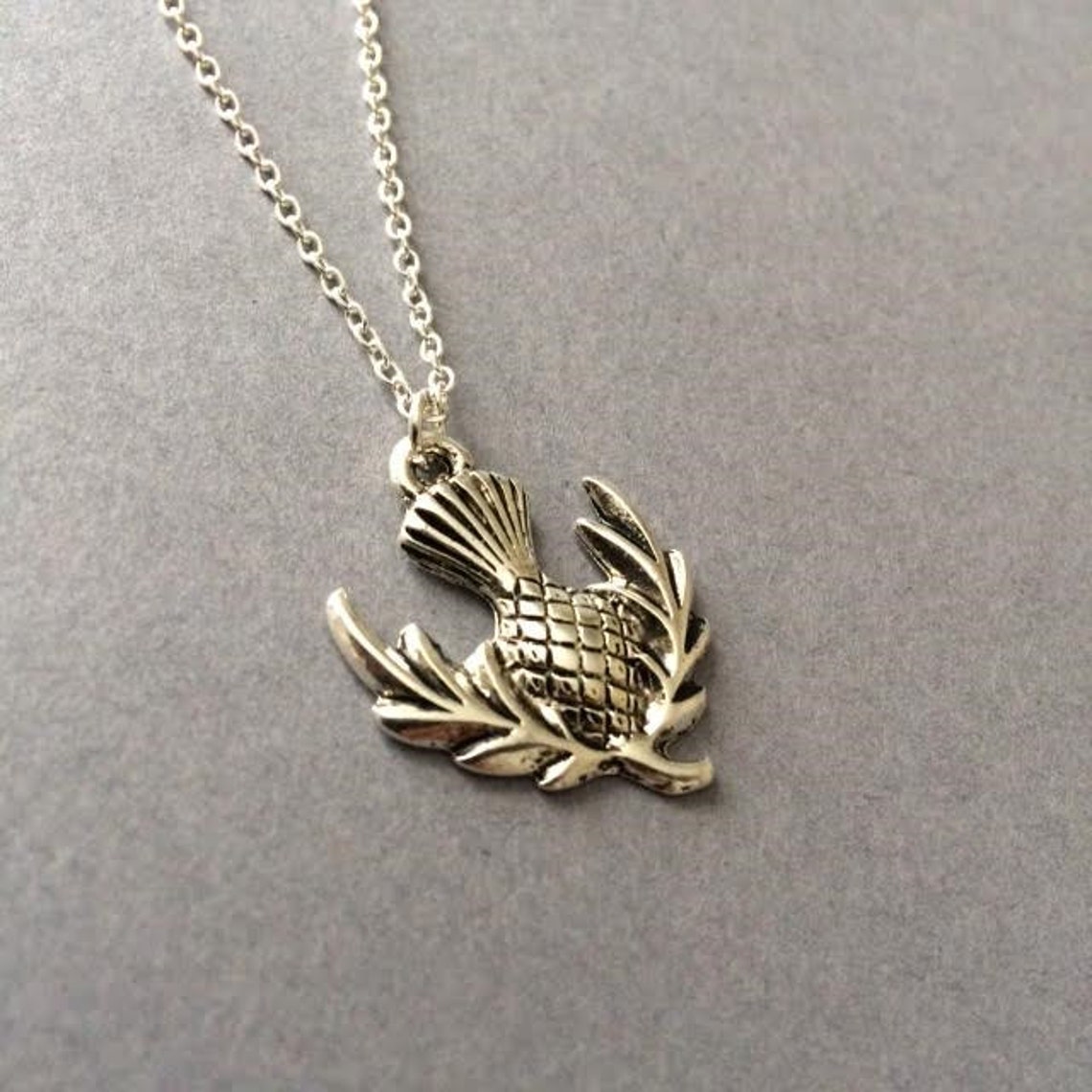 Scottish Thistle Necklace Thistle Necklace Birthday Gift For | Etsy