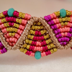 Boho Bracelet - Colorful Bracelet - Micro Macrame Bracelet - Jewellery ...