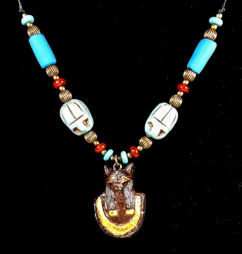 Handmade Goddess Bast Bastet Cat Amulet Egyptian New Kingdom Style ...