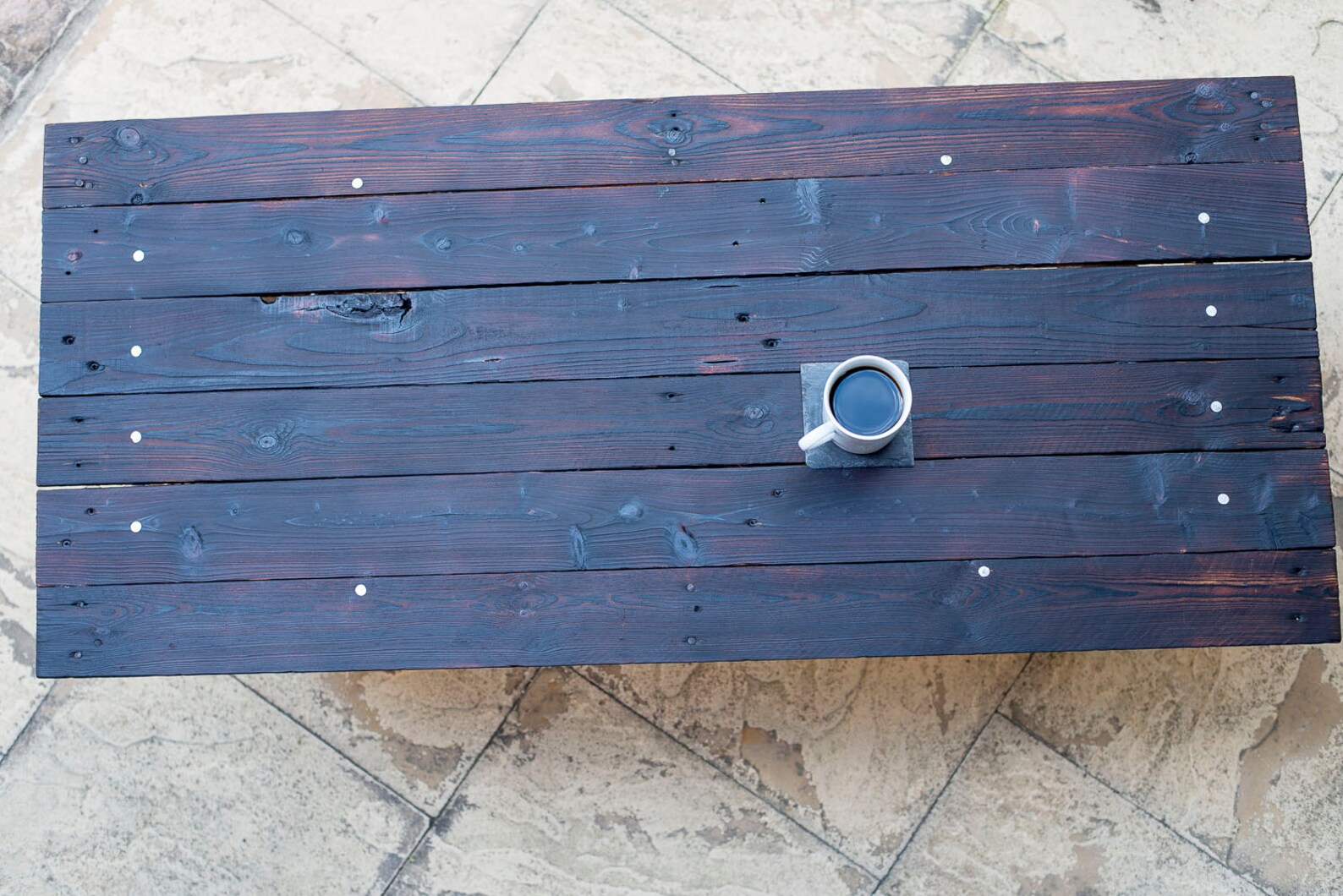 Reclaimed Scorched Wood Coffee Table. - Etsy
